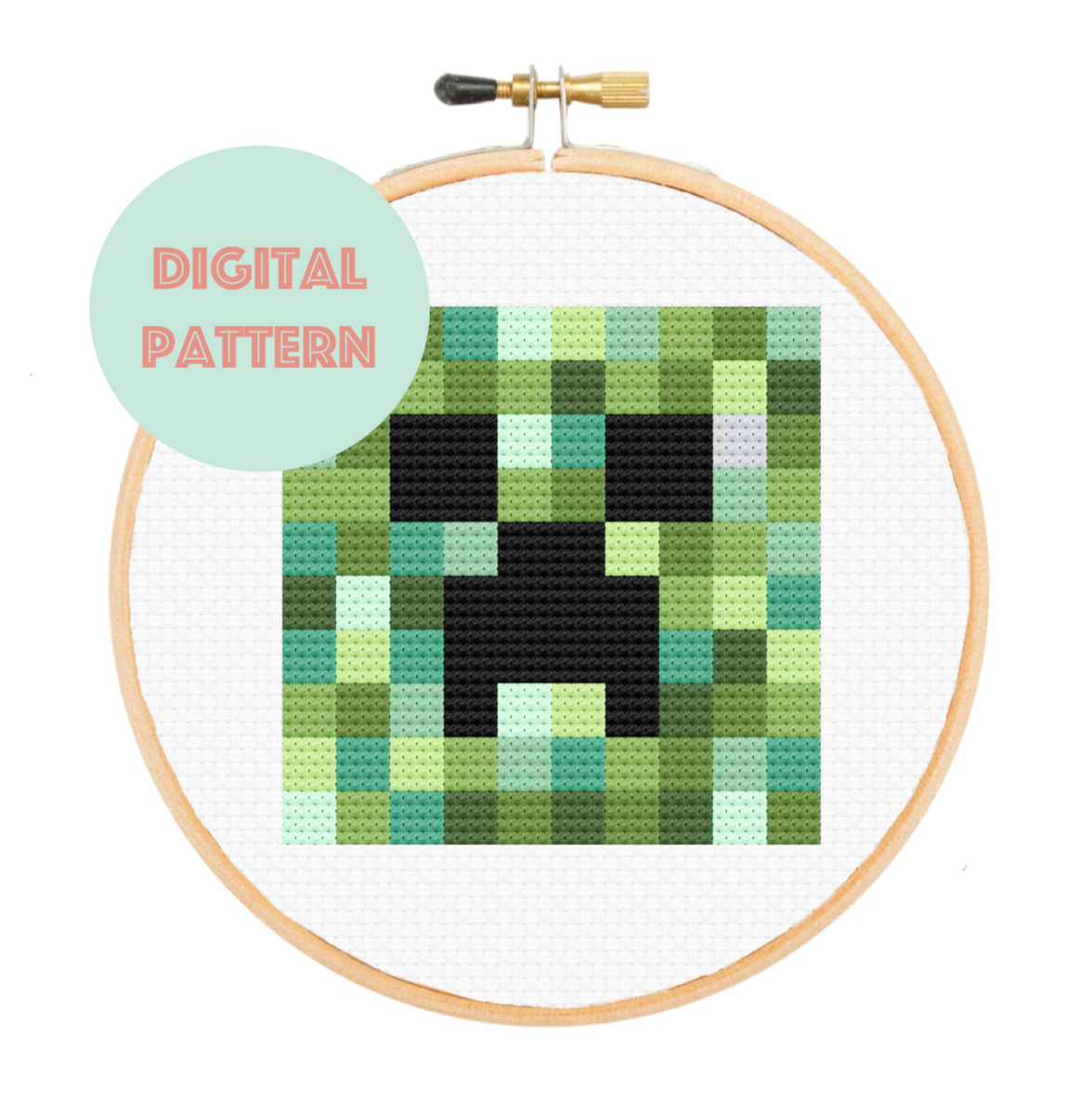 Minecraft Creeper Cross Stitch - PDF Instructions – TheCloudFactory