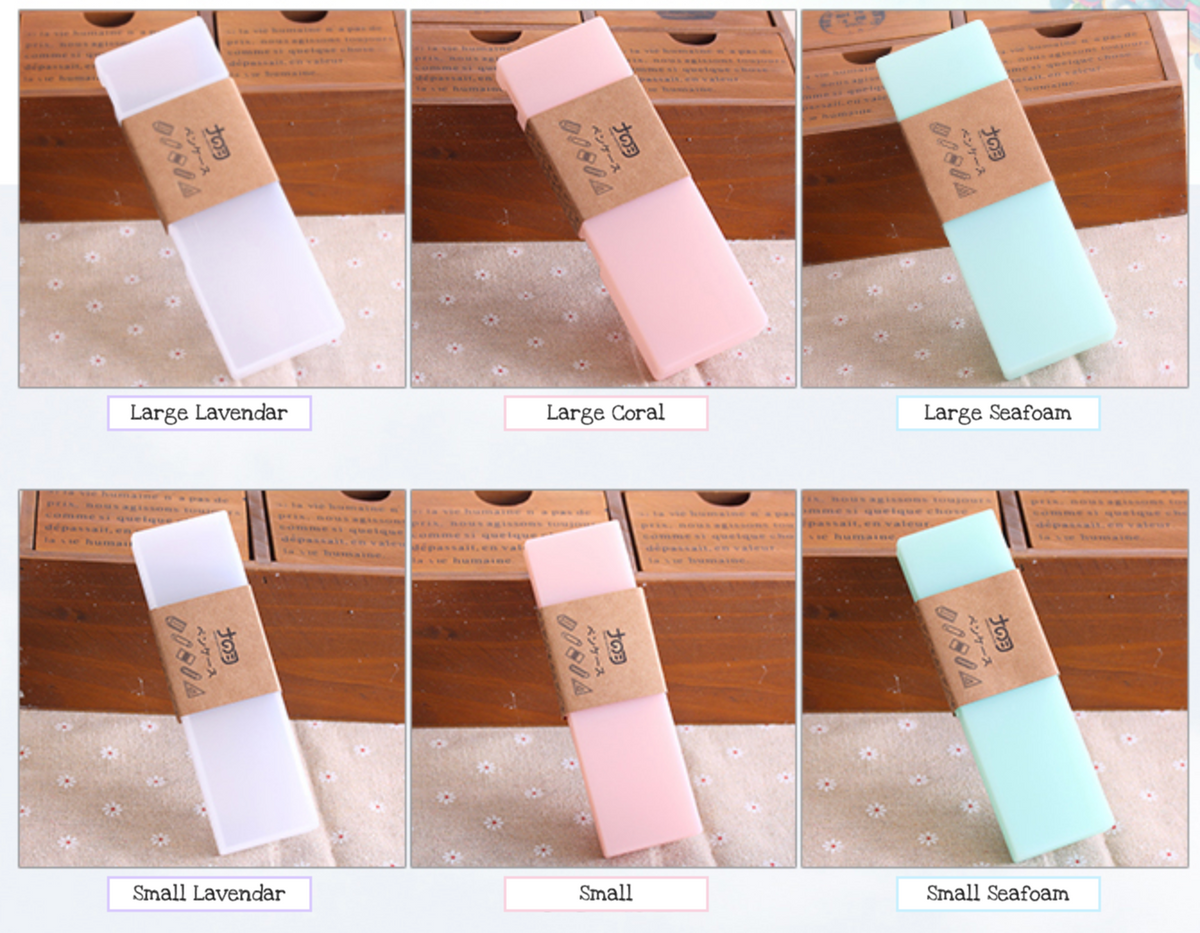Pastel Translucent Pencil Case - Choose Color, Size – TheCloudFactory